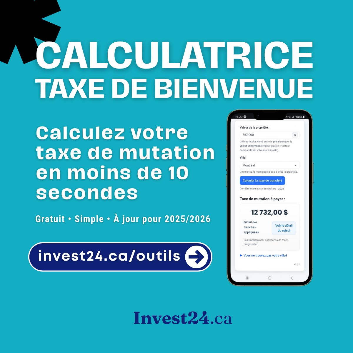 Calculatrice de la taxe de bienvenue (taxe de mutation) au Québec ...